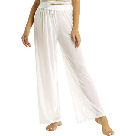 Women's See Through Sheer Mesh Legging Pant Swimsuit Bikini Bottom ...