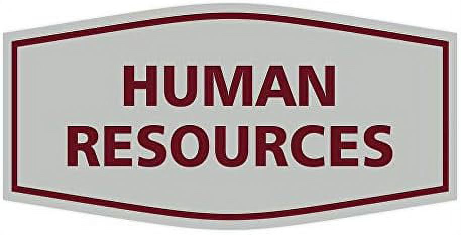 Fancy Human Resources Sign with Adhesive Tape, Mounts Any Surface ...