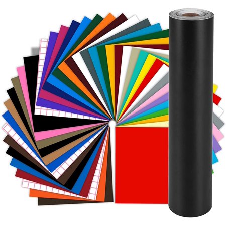 Black Permanent Vinyl Roll - 12" x 55 Ft-Black Self Adhesive Vinyl Roll ...