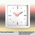 White Small Tabletop Clock Mid Century Modern for Office Mantle ...