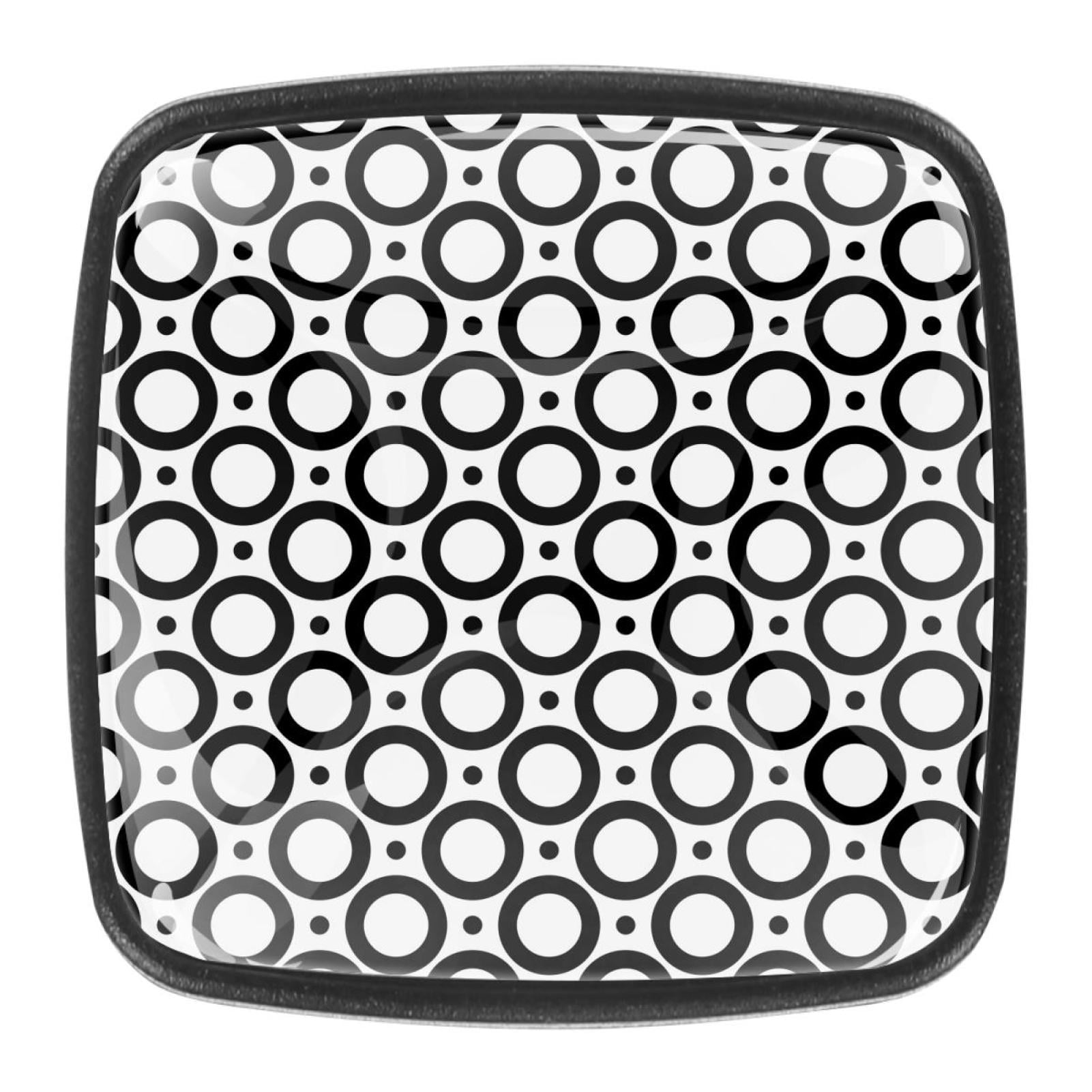 4 Pcs Square Cabinet Handle Cupboard Knob Drawer Pulls Handle Black ...