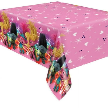 "Barbie Party Tablecloth, Rectangular Plastic Cover, 54"" x 84 ...