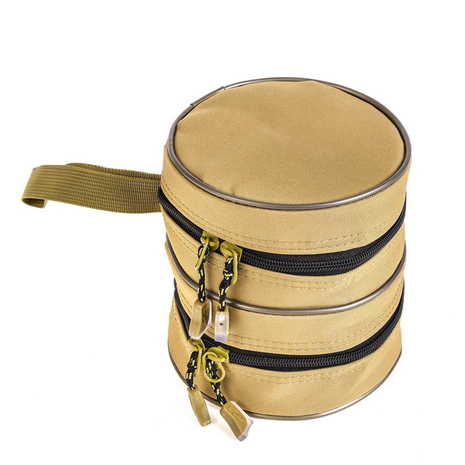 Outdoor Fishing Reel Bag Portable Round Storage Basket Tackle Tools Bag ...