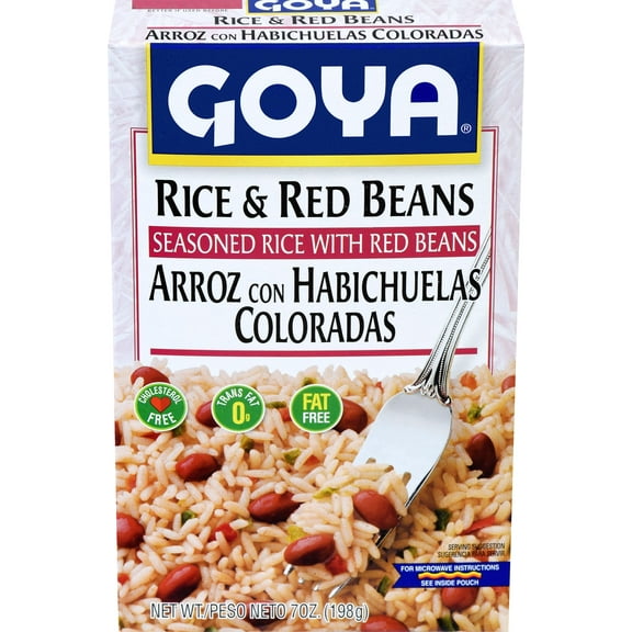 GOYA Rice and Red Beans Seasoned Rice 7 Oz with Long Grain Rice and Red ...