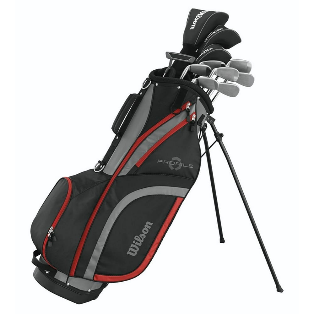 Wilson Profile Xls Mens Rh Flex Graphite Steel Golf Club Stand Bag Package Set
