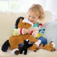 Tezituor 4Pcs Large Horse Stuffed Animal 21" Mommy Stuffed Horse's ...