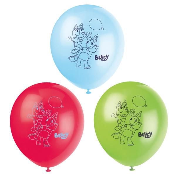 Click here for Unique Pretzels Bluey Latex Balloons  12in  8ct prices