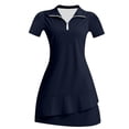 Casual Short Sleeve Tennis Dress for Women with Built-in Shorts and 2 ...