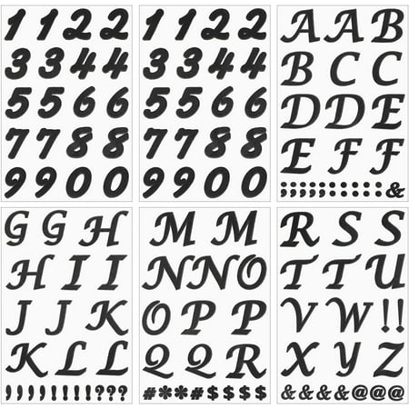 6 Sheets Iron on Letters Numbers 2 Inch Heat Transfer Number Alphabet ...