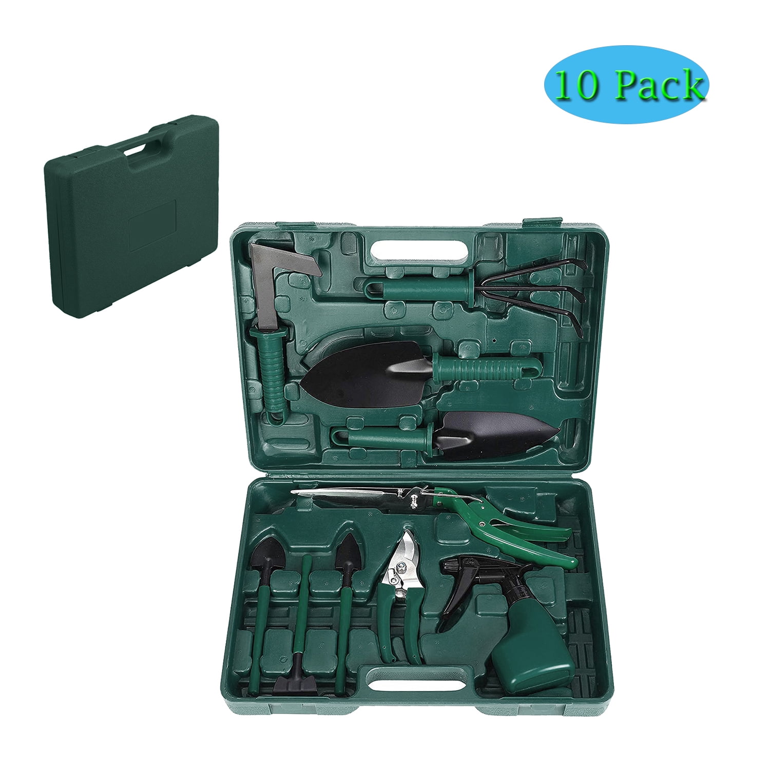 CJC Garden Tools Set - 10 Piece Gardening and Planting Kit with ...