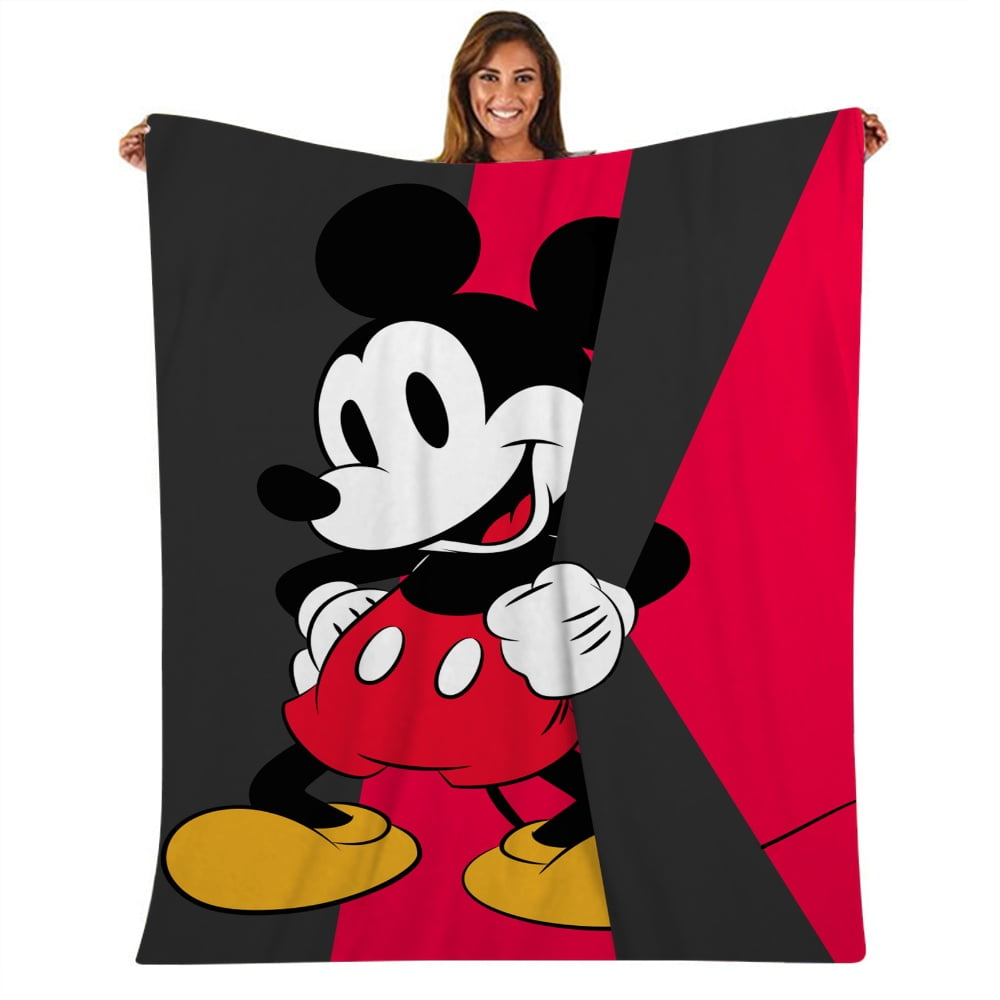 Mickey Mouse Warm Flannel Fleece Blanket Throw Size for Bed Sofa Couch ...