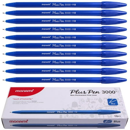 Monami Plus 3000 Office Sign Pen Felt Tip Water Based Ink Color Pen ...