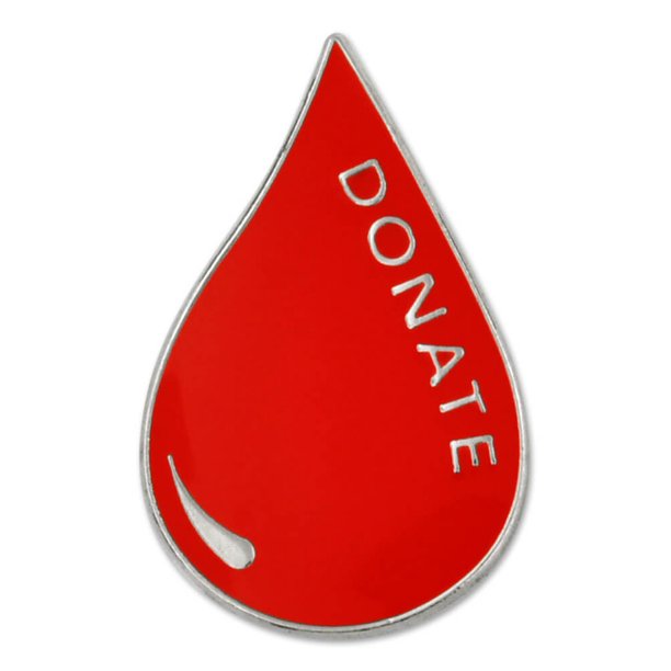 Red Blood Donor Awareness Enamel Lapel Pin - Walmart.com