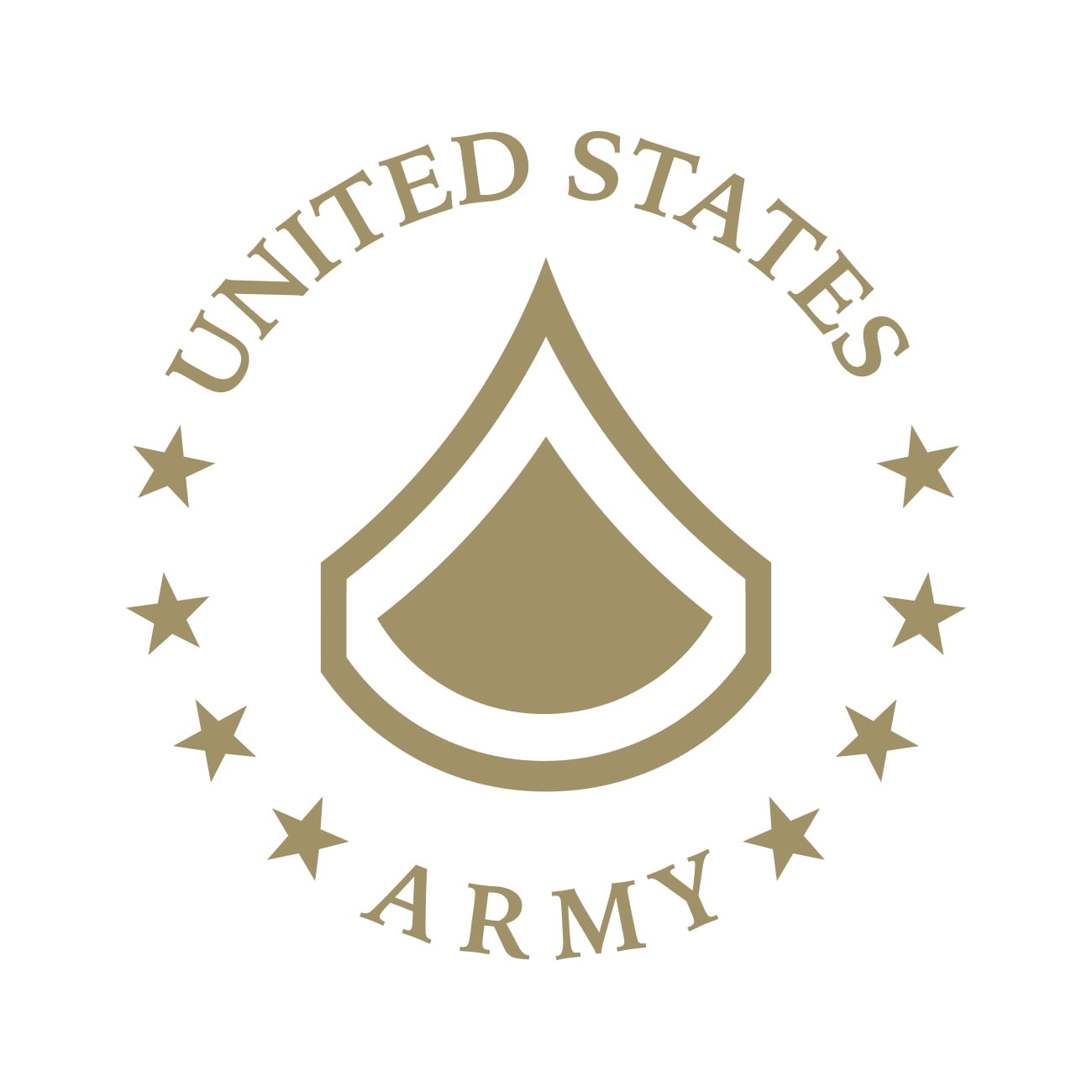 E-3 Private First Class US Army Rank Sticker Decal Die Cut - Self Adhesive Vinyl - Weatherproof ...