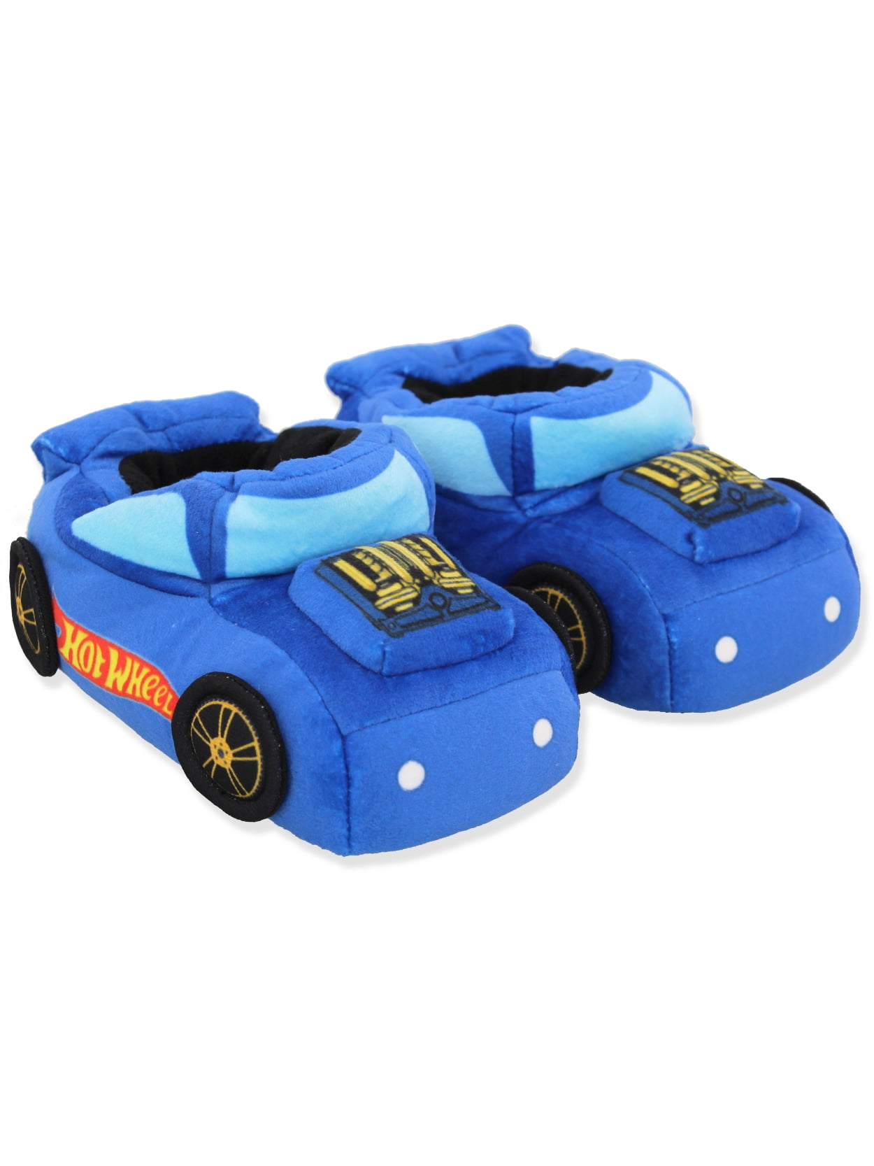 Hot Wheels Racecar Shaped 3D Novelty Toddler and Boys Plush Slippers ...
