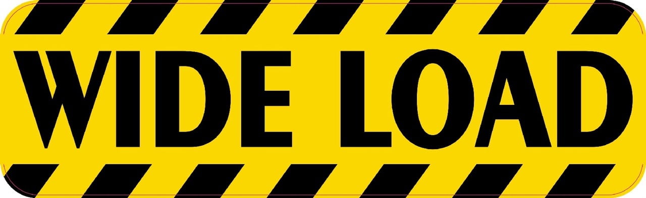 10in x 3in Wide Load Sticker - Walmart.com