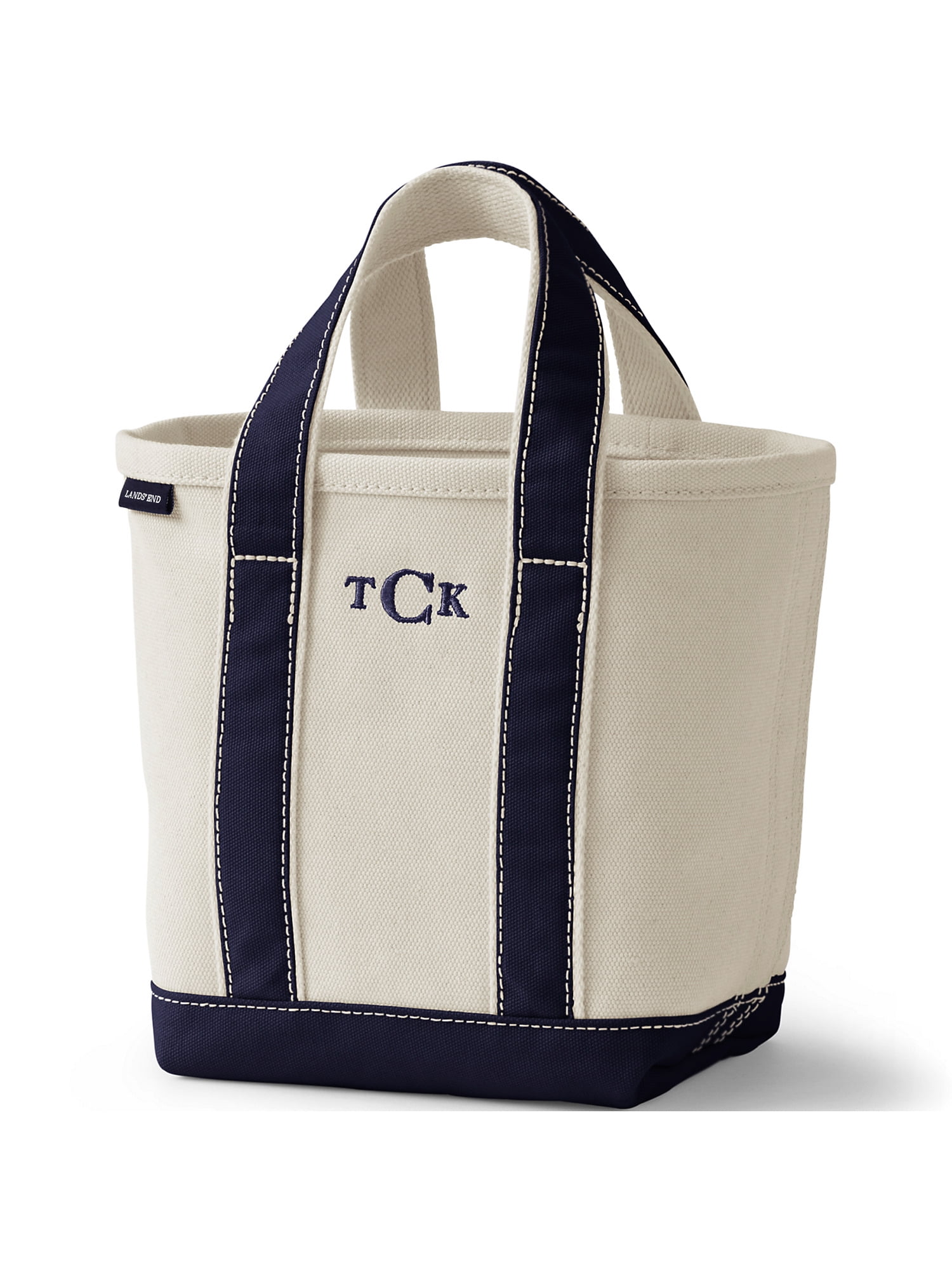 Lands' End Small Natural Open Top Canvas Tote Bag - Walmart.com