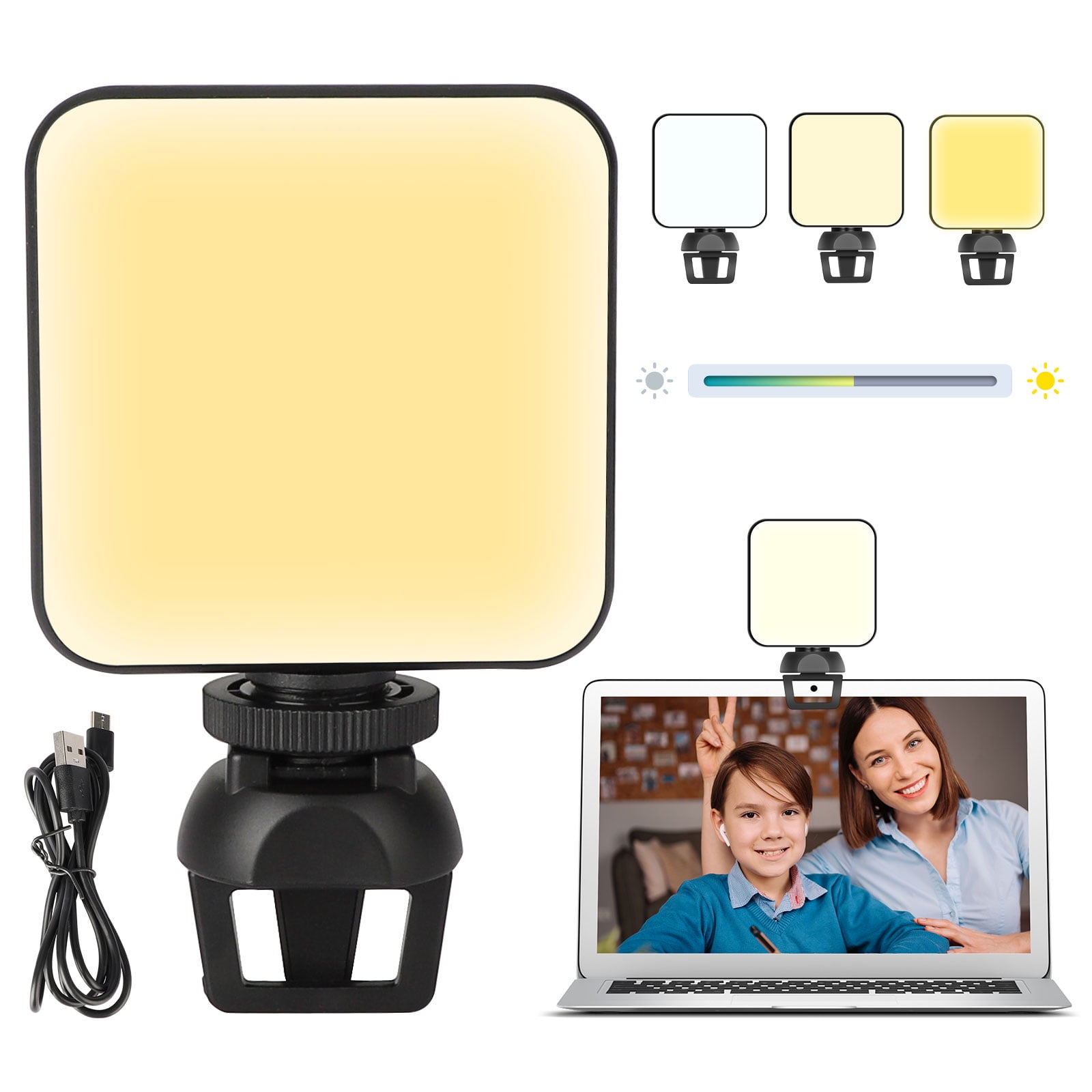 EEEkit Video Conference Lighting, 2500K-6500K Dimmable Led Zoom Lights ...