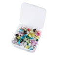 Baking Painted Glass Pendant with Iron Findings Round Silver Color ...