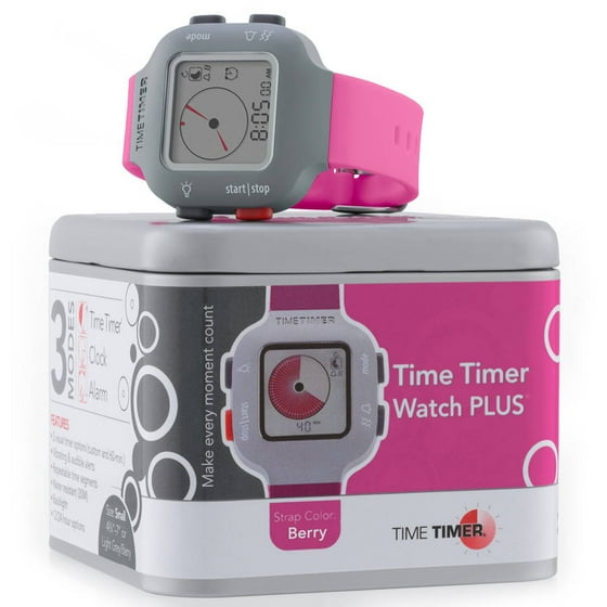 Time Timer - The Watch PLUS, Small, Berry - Walmart.com