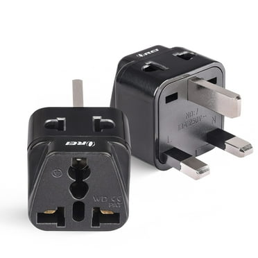 OREI Grounded Universal UK, Hong Kong Travel Adapter - 2 In 1 - Type G ...
