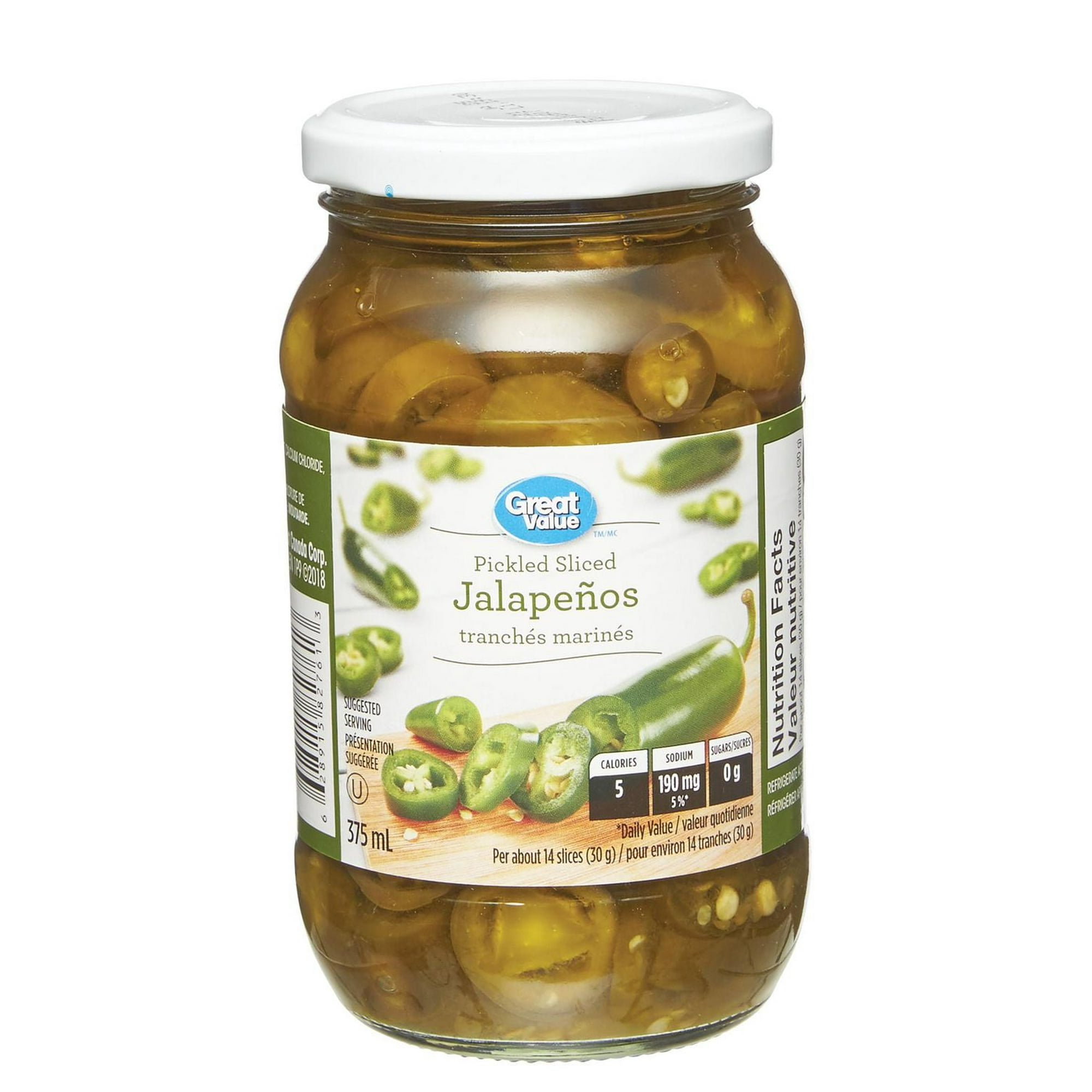 Click here for Great Value Pickled Sliced Jalapeños 375 Ml prices