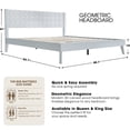 East West Furniture King Wooden Platform Bed Frame, Pure White Finish ...