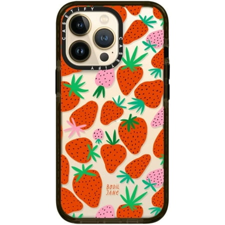CASETiFY Impact Case for iPhone 13 Pro - Strawberries - Clear Black ...