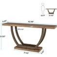 Tribesigns 63 inch Rustic Wooden Console Table, Narrow 2-Tier Storage ...