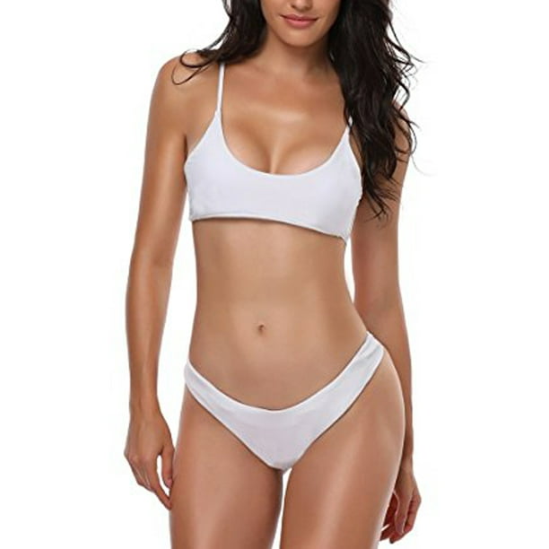 Sexy Womens Two Piece Strap Bikini Set Padded Swimsuit Top Triangle
