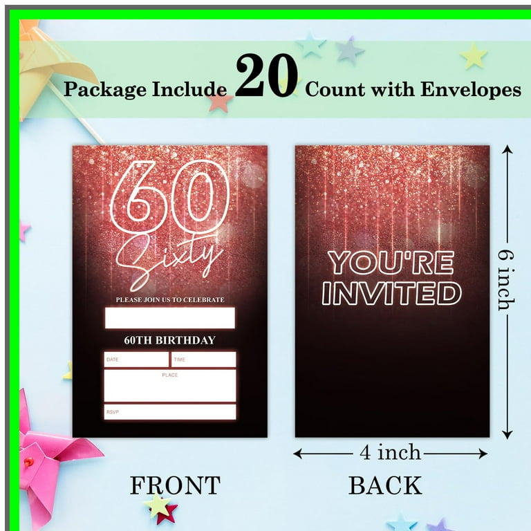 Surprise 60th Birthday Invitations Blank