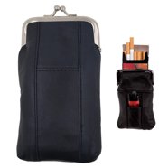 Leatherboss Genuine Leather Cigarette Case with Cell Phone Pocket ...