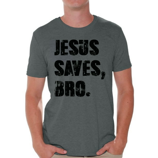 Awkward Styles Awkward Styles Jesus Saves Bro T Shirt For Men Black