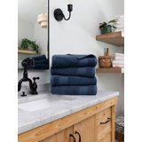 Comfort Canopy - Navy 4 Pack 100% Cotton Bath Towel Sets, Bathroom ...