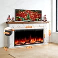 WAA 63in Electric Fireplace Mantel TV Stand Wooden Surround ...