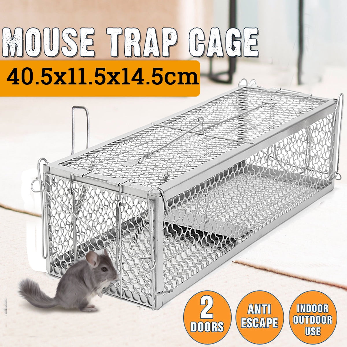Dual Side Humane Mouse Rat Trap Live Catch Rodent Animal Bait Control ...