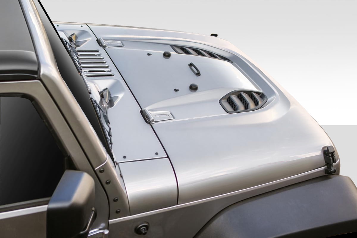 2007-2018 Jeep Wrangler Duraflex Power Dome Hood - 1 Piece - Walmart.com