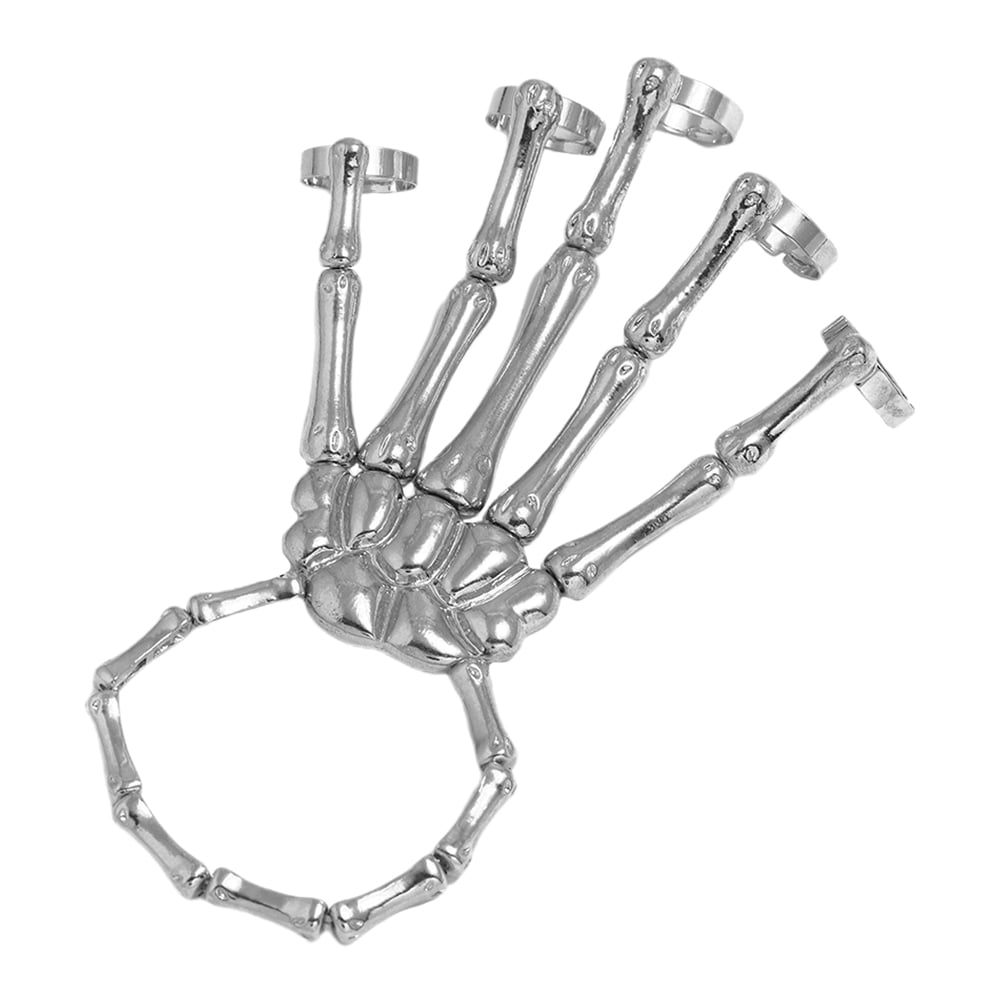 Click here for Homemaxs 2pcs Punk Skeleton Hand Bracelet Exaggera... prices