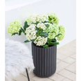 DreamPatio North Pole Fiberstone Planter White 14"xH19" - Walmart.com