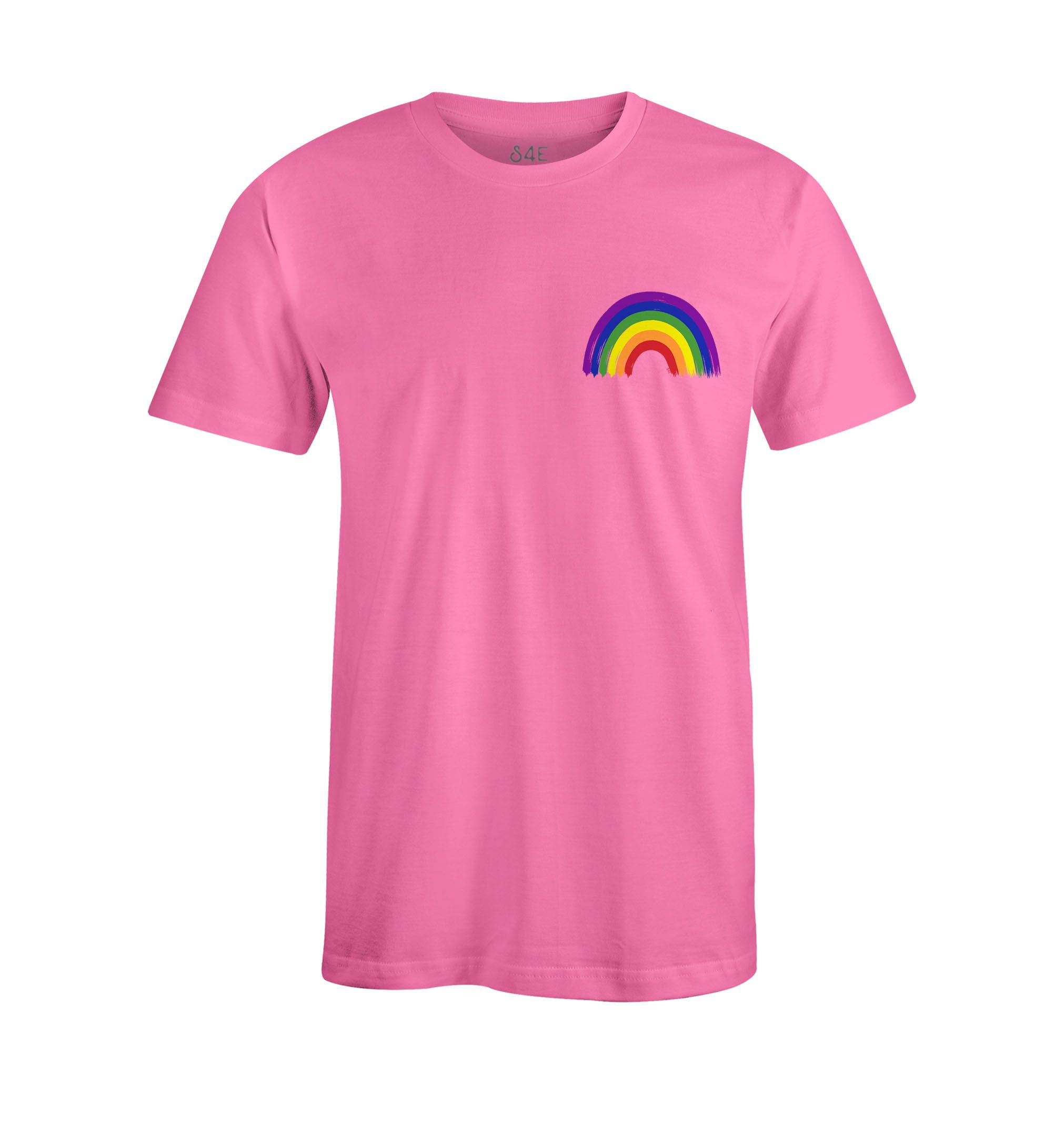 S4e Mens Rainbow Flag Lgbtq Gay Pride T Shirt Xxxxx Large Azalea Pink