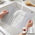 Abstract White Striped Leather Placemats Set of 2, 12x18 Inch, Simple ...