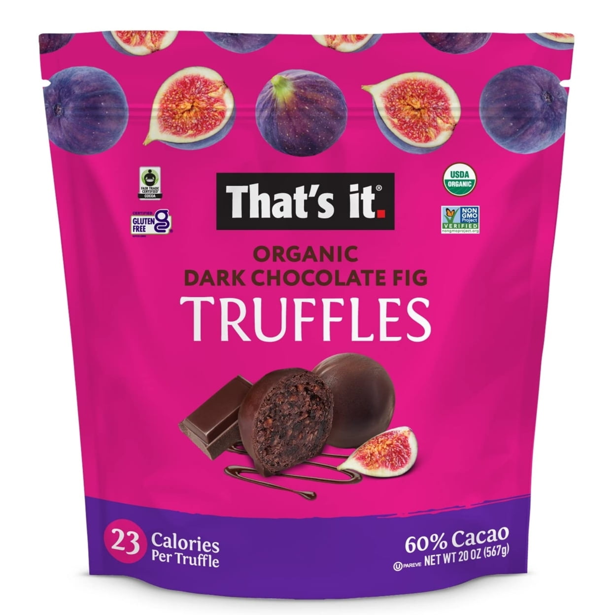 That's It Organic Fig Truffle, Dark Chocolate and Fig (20 Ounce ...