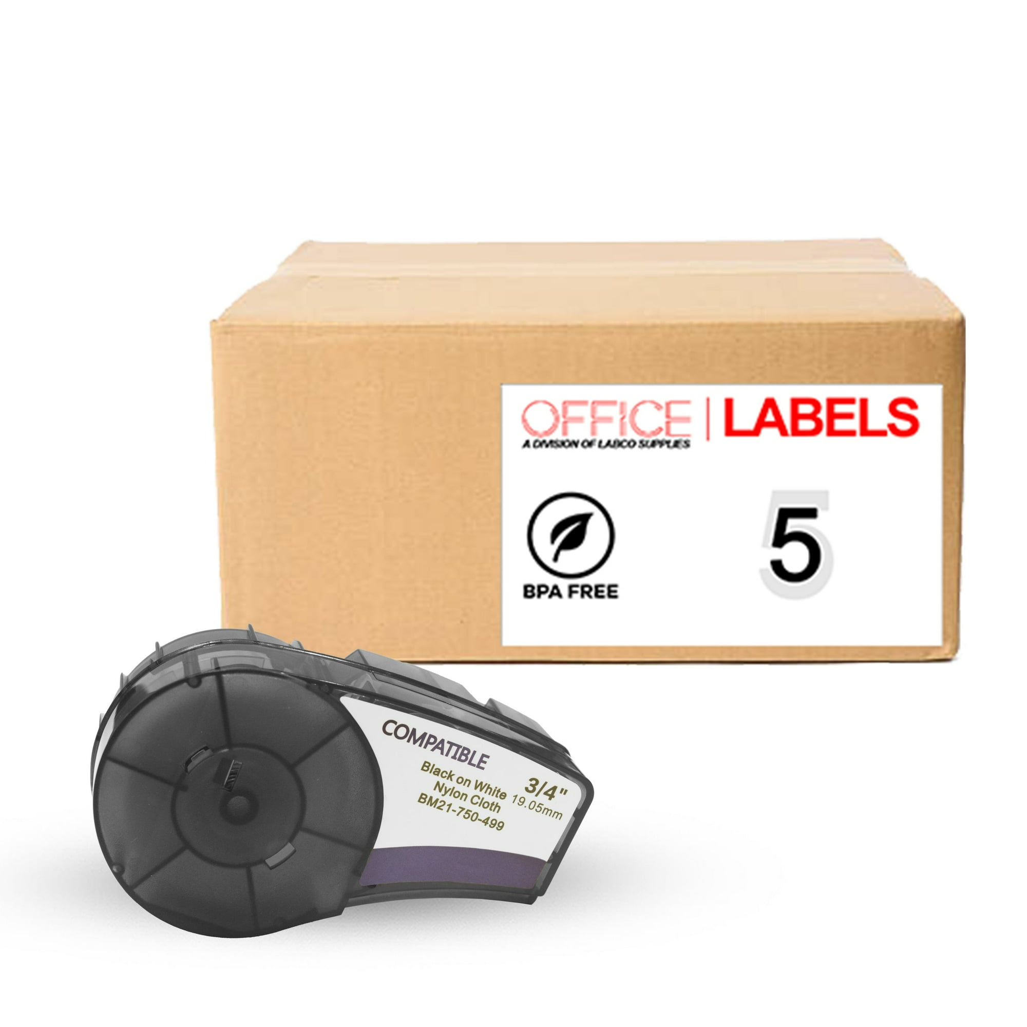 Click here for Office Labels 5 Pack Of M21750499 Black On White C... prices