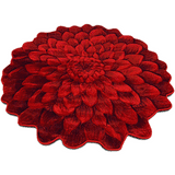 Flowers 5 Ft Round Throw Accent Area Rugs Floral Rose Flower Shaped Rug ...