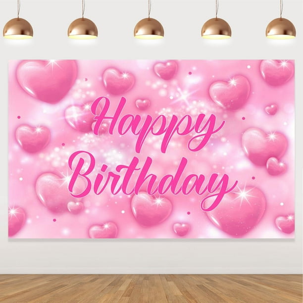 Y2K Birthday Party Backdrop Banner, Y2k Pink Party Backdrop Decoration ...