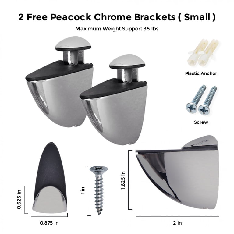 Floating Glass Shelf Brackets