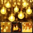 Bincy Battery Operated 10ft 20 LED Crystal Ball String Lights, Flexible ...