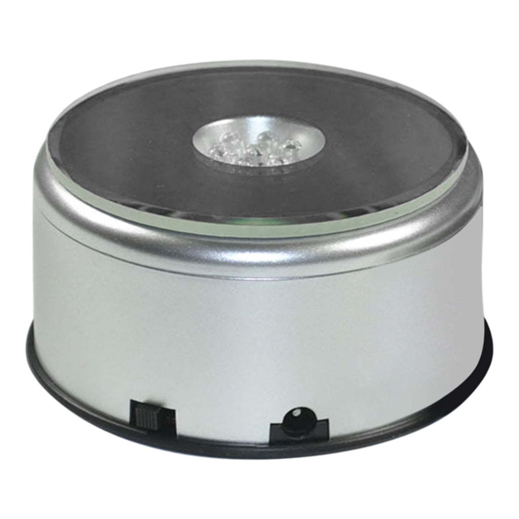 Turntable Display Stand Turner for Crystals Glass Degree LED Lighted ...