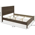 Yes4wood Solid Wood Queen Bed Frame With Headboard Heavy Duty Modern