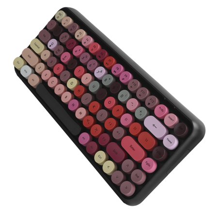 84 Keys Keyboard, Gaming Keyboard, Retro Round Keycap, With Chocolate ...